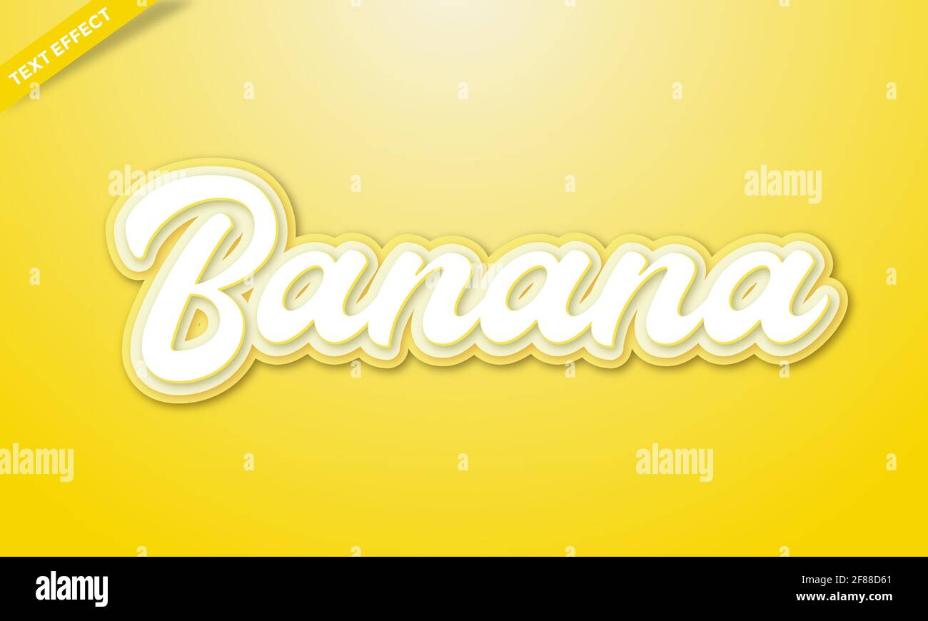 yellow text effects design template Stock Vector Image & Art - Alamy