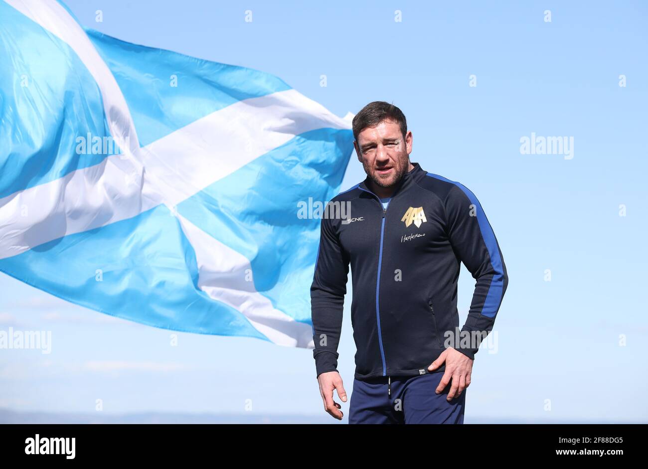 Former boxer and ALBA Pary Lothian candidate Alex Arthur at a photocall ...