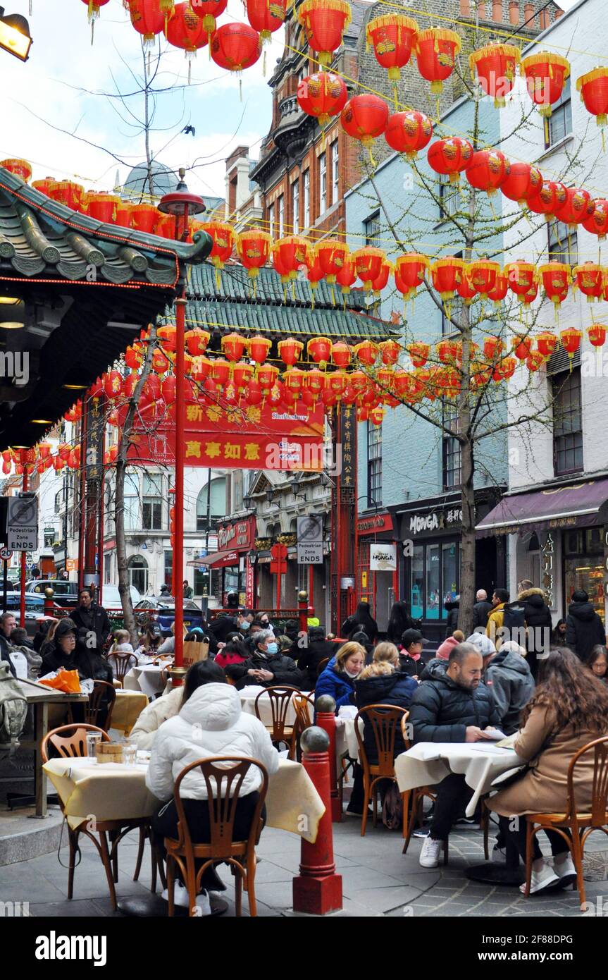 London, UK. 12th Apr, 2021. Lock down eased in Soho and Chinatown as ...