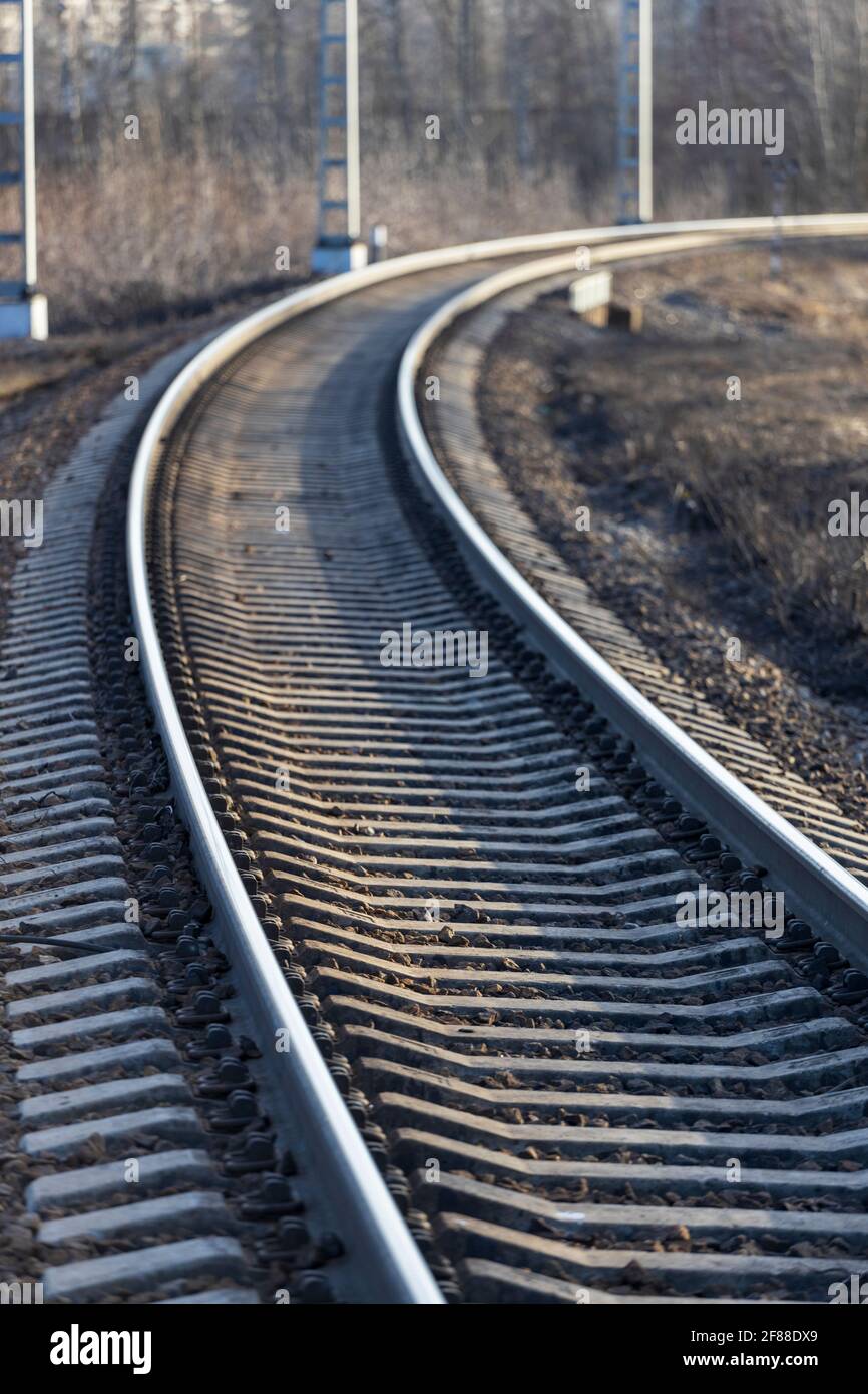 Sleepers rails part railroad hi-res stock photography and images - Alamy