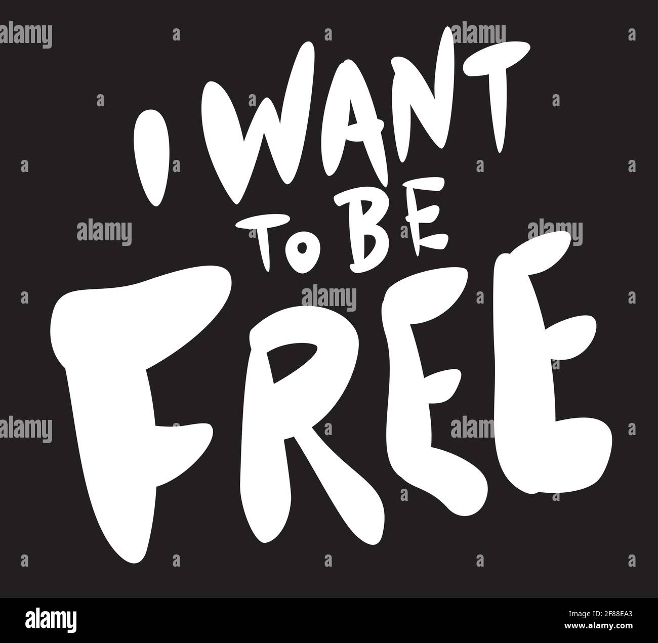 I Want to be Free Hand Lettering Calligraphy with Brush Pen ...