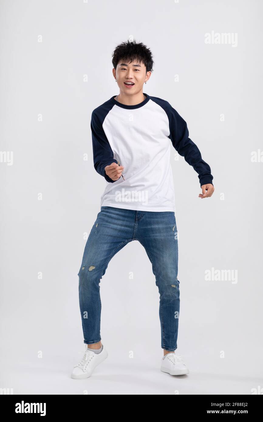 Cool young man dancing Stock Photo - Alamy
