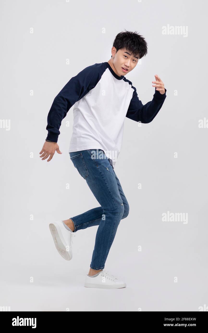Cool young man dancing Stock Photo - Alamy