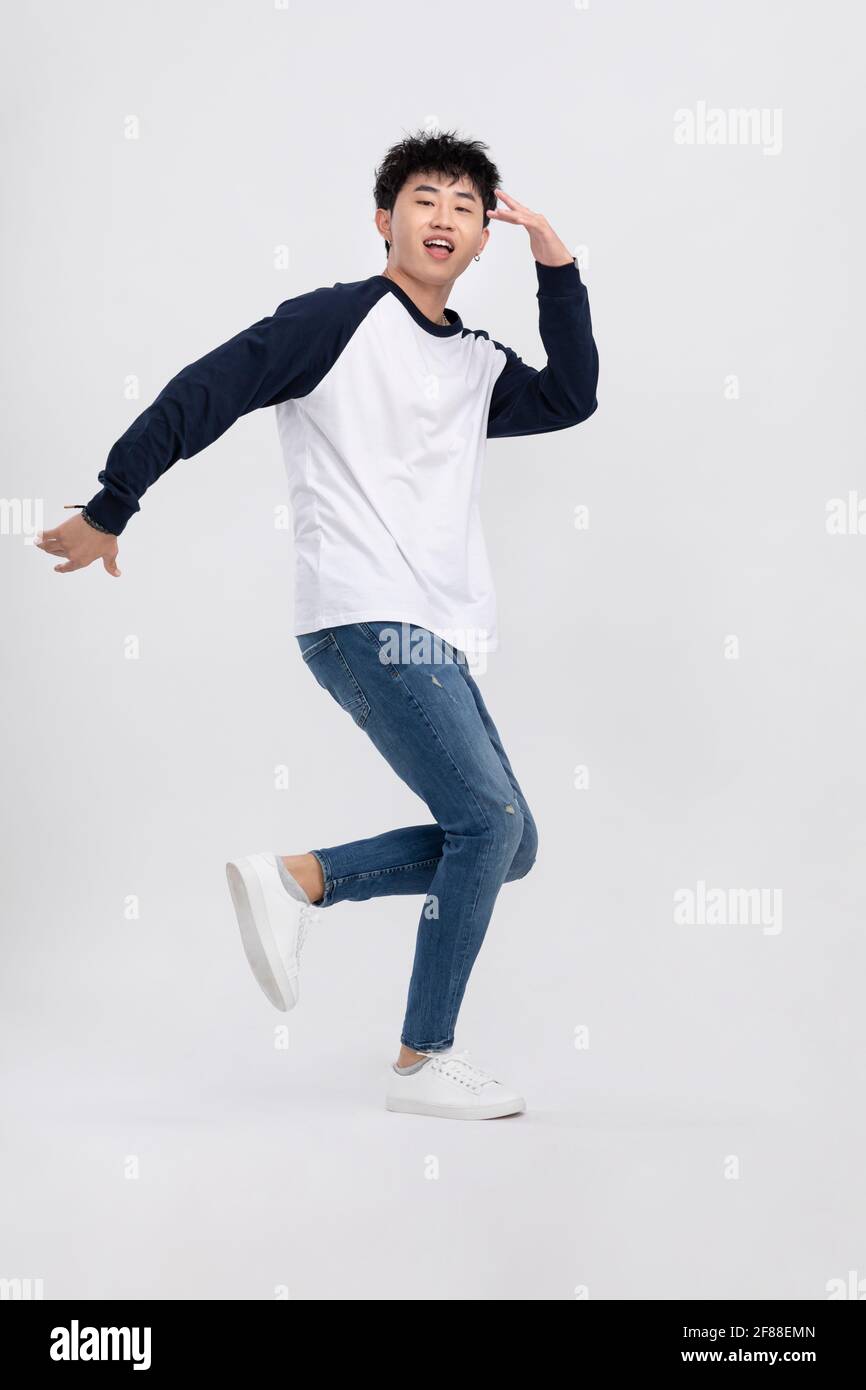 Cool young man dancing hi-res stock photography and images - Alamy