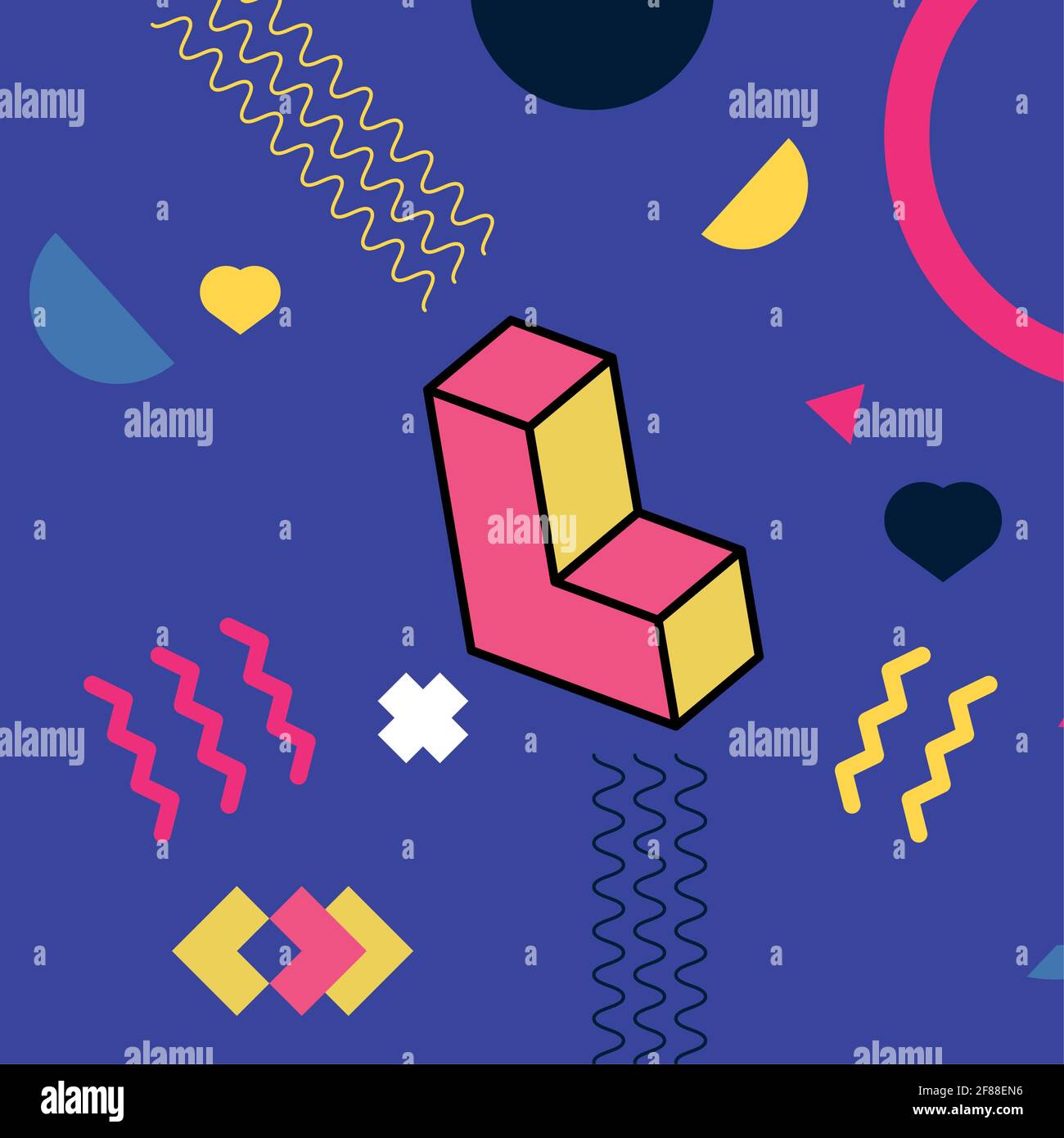 purple memphis background Stock Vector Image & Art - Alamy