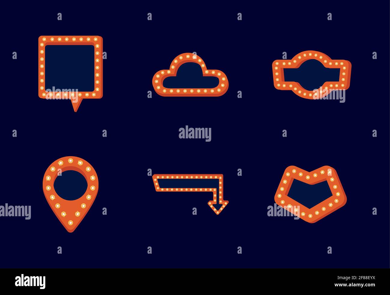 six lights signs Stock Vector Image & Art - Alamy