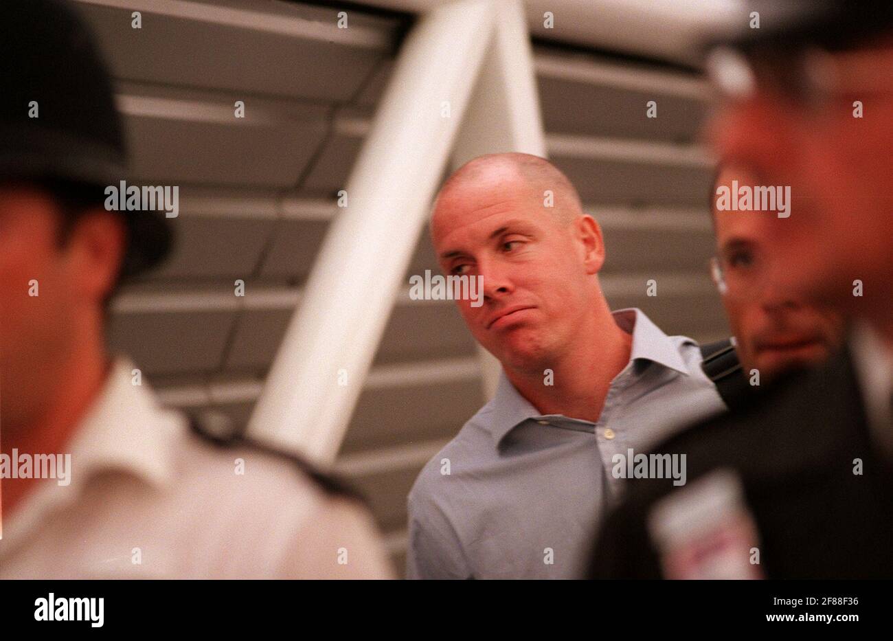 Nick Leeson arriving at Heathrow Airport July 1999after being deported ...