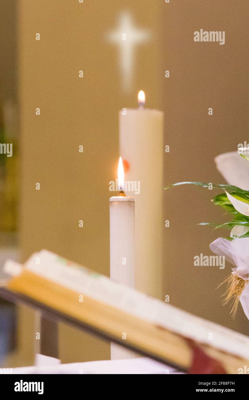 paschal candle with its light comes from the Holy Spirit and always ...