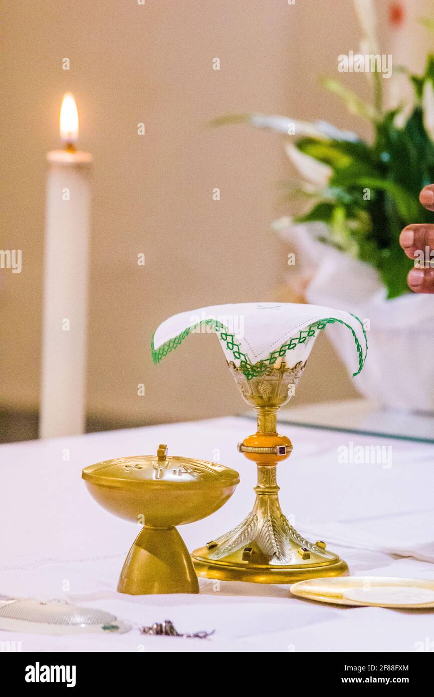 bread becomes the body of Christ in the hands of the pope, holy father ...