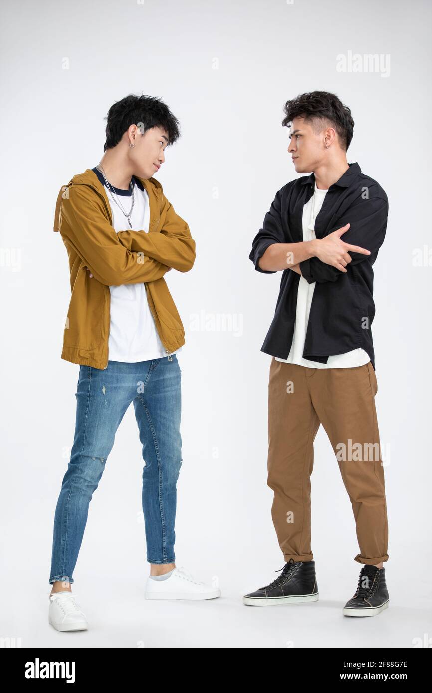 Two men face to face conflict hi-res stock photography and images - Alamy