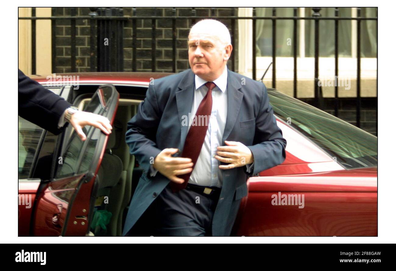 John Reid arriving in Downing street today ahead of war debate in the ...