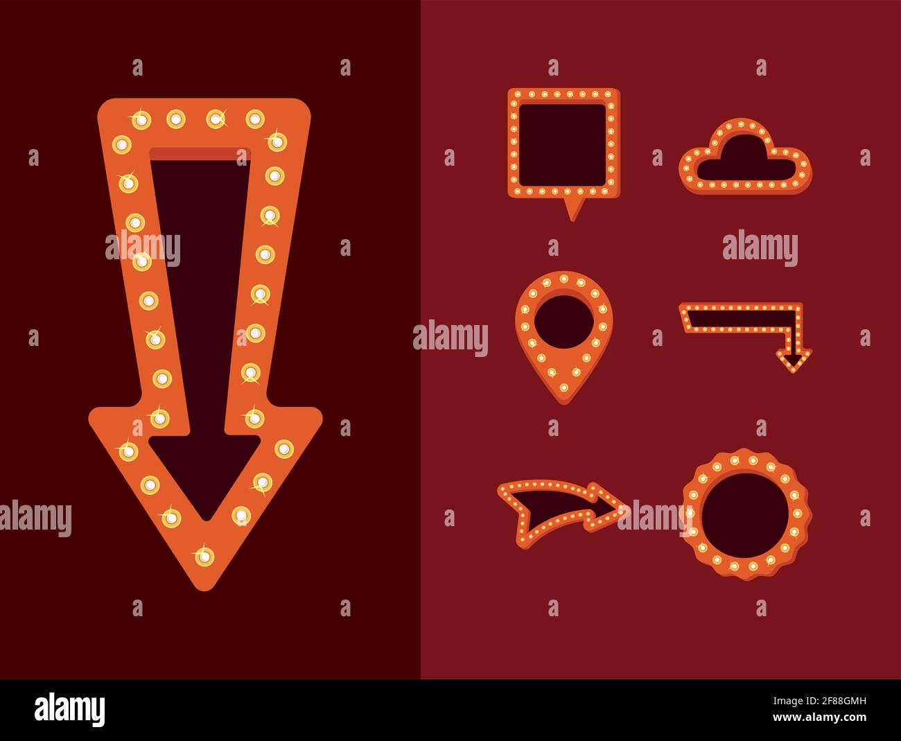 seven lights signs Stock Vector Image & Art - Alamy
