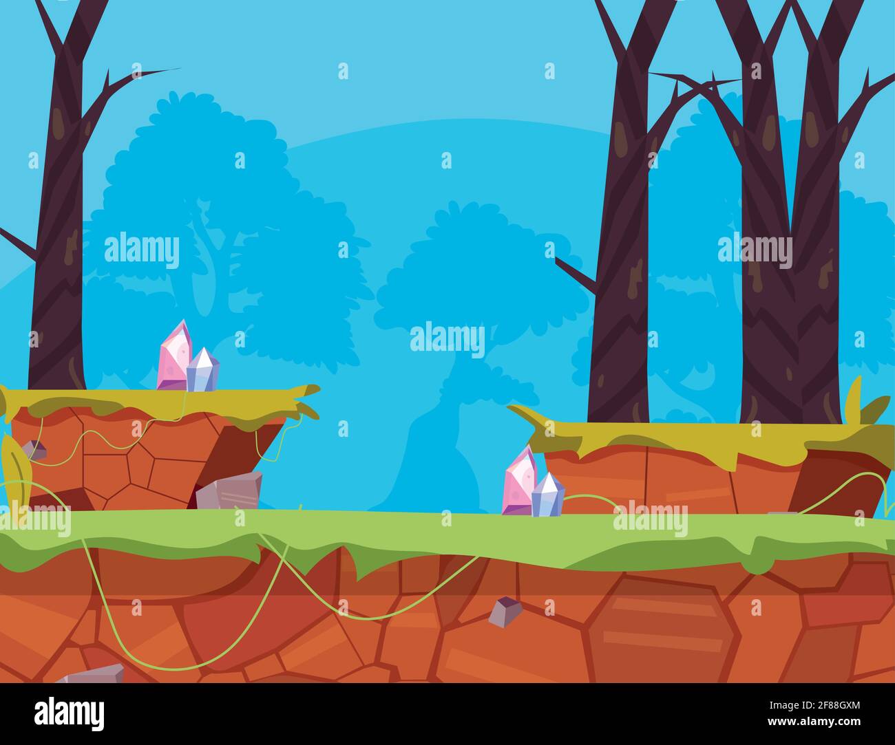 forest videogame scene Stock Vector Image & Art - Alamy