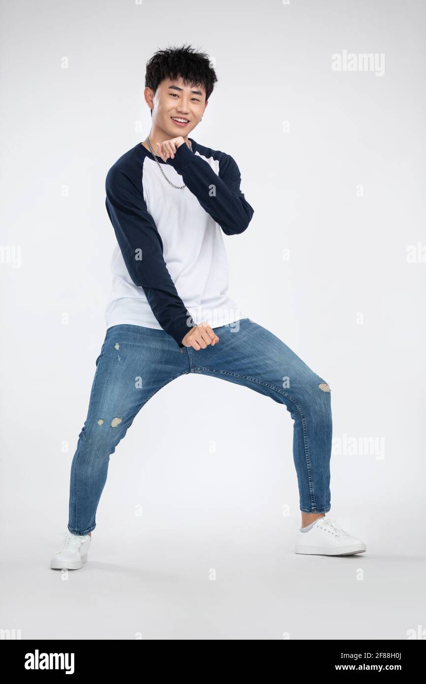 Cool young man dancing Stock Photo - Alamy