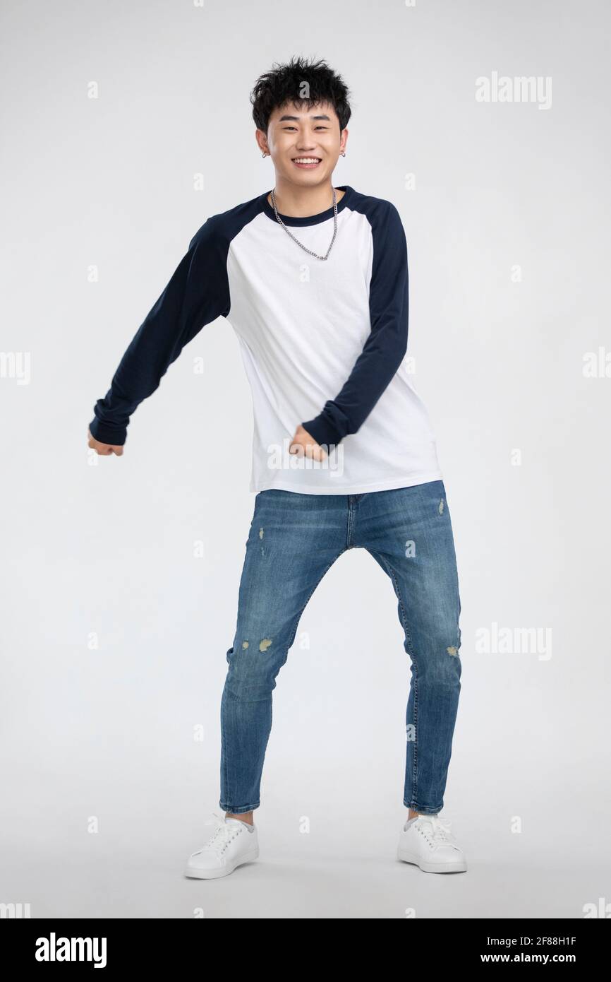 Cool young man dancing Stock Photo - Alamy
