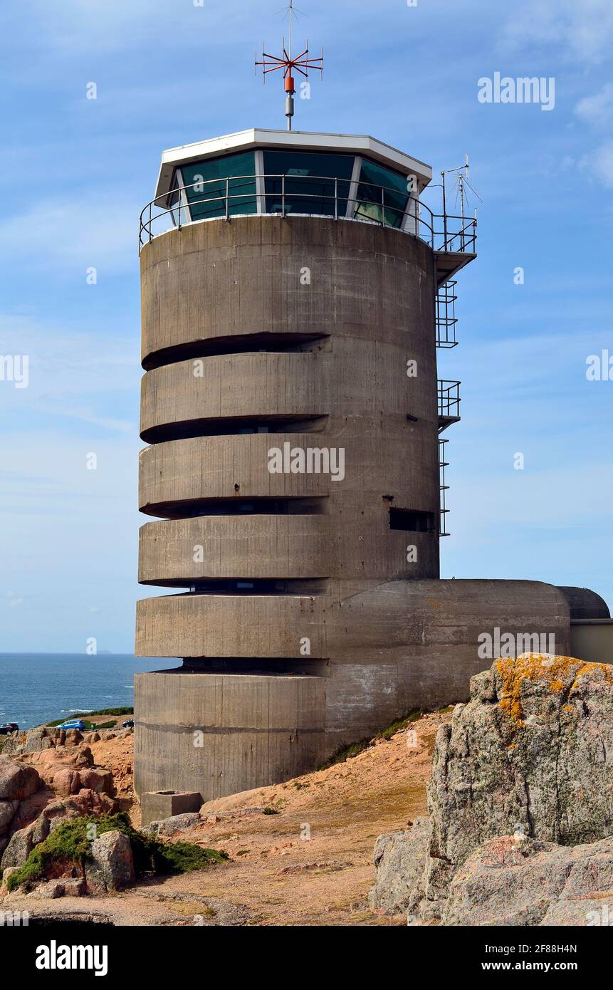 Great Britain, Jersey Island, observation tower from the WW2 on ...