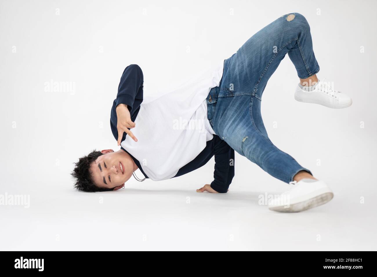 Cool young man dancing Stock Photo - Alamy
