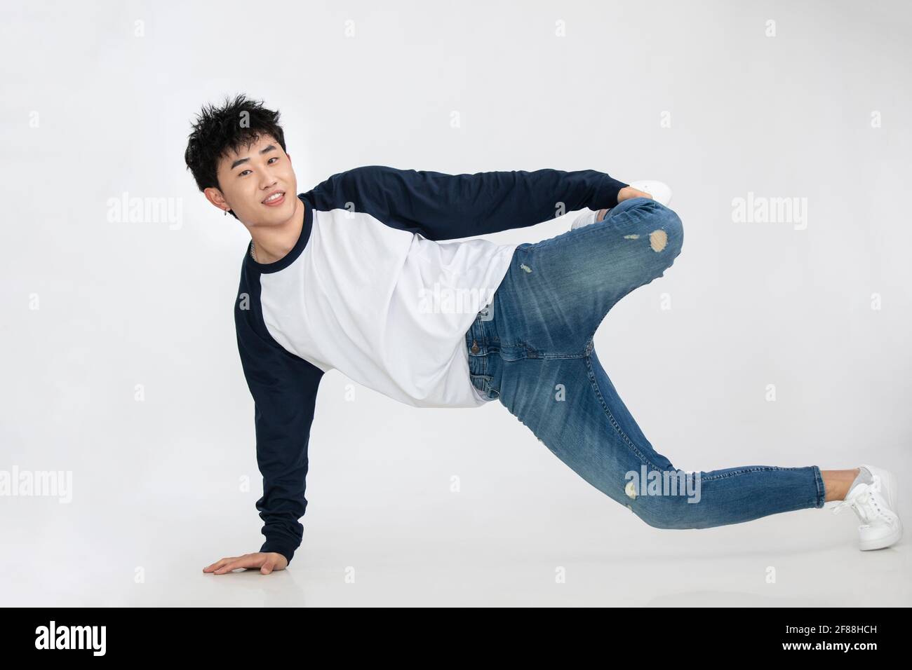 Cool young man dancing Stock Photo - Alamy