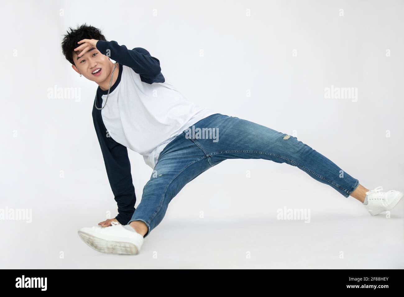 Cool young man dancing Stock Photo - Alamy