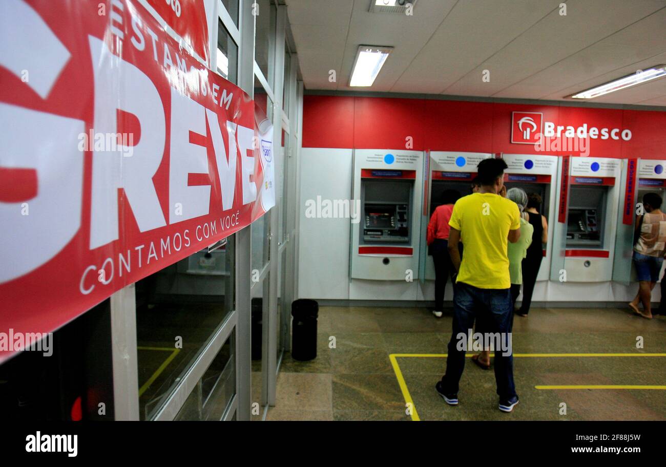 salvador, bahia / brazil - september 22, 2016: Banking strike ...