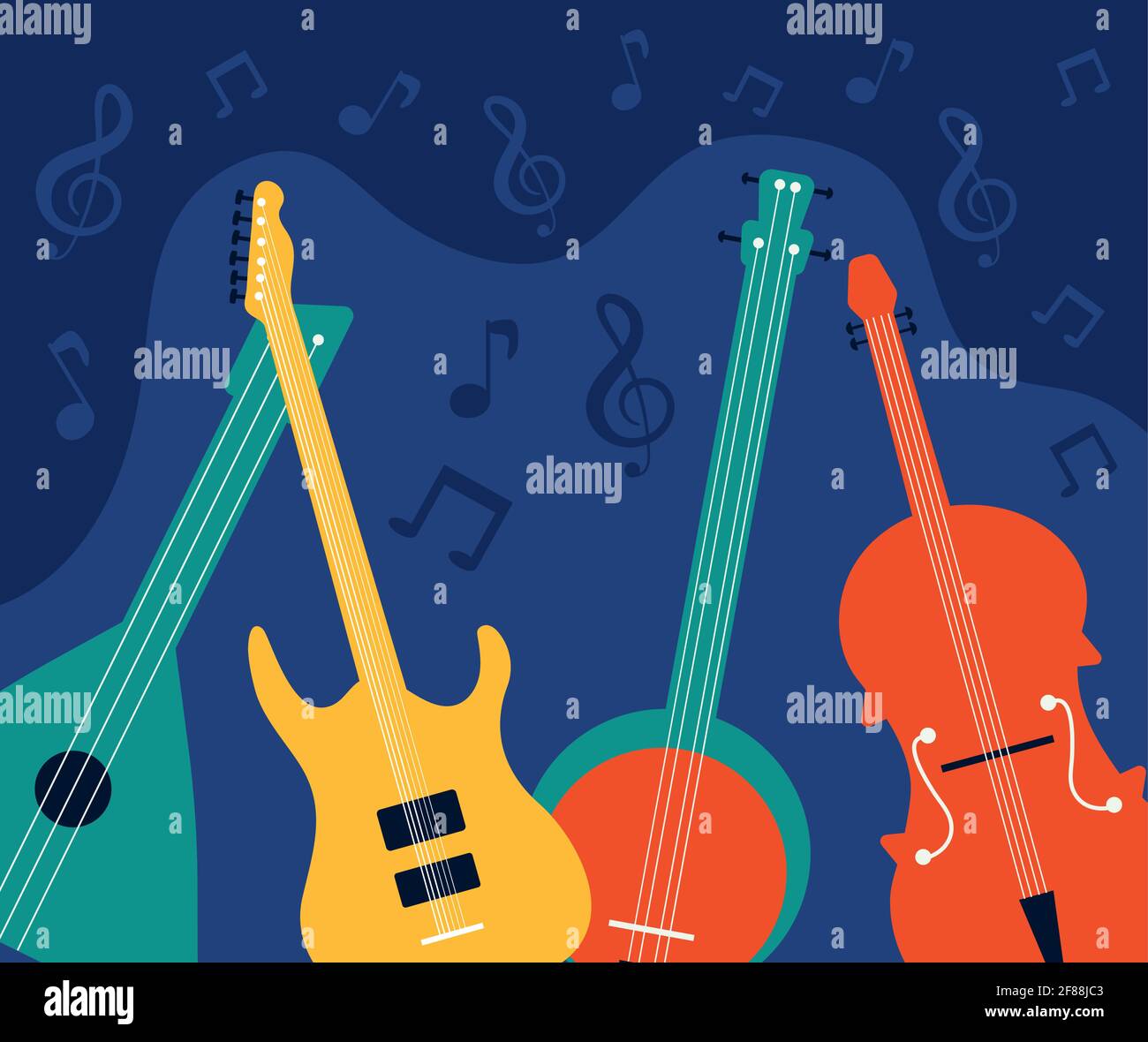 musical instruments string Stock Vector Image & Art - Alamy