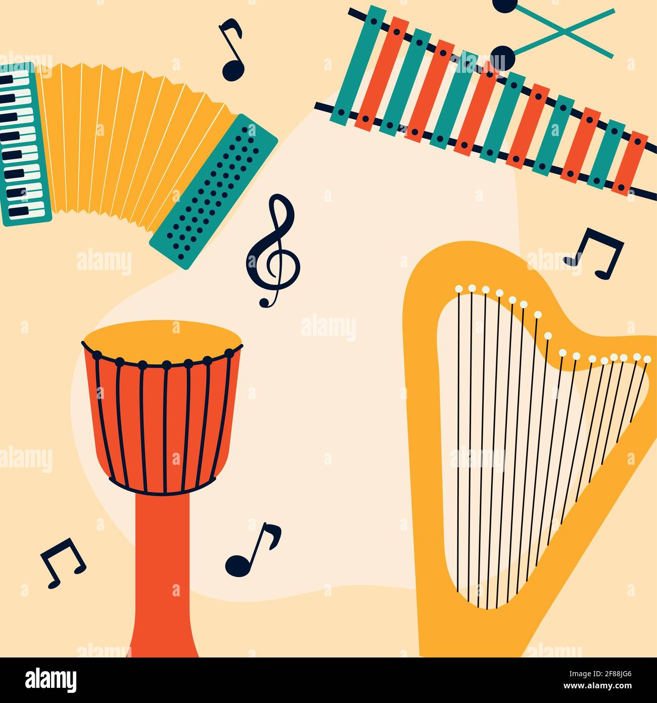 musical instruments poster Stock Vector Image & Art - Alamy