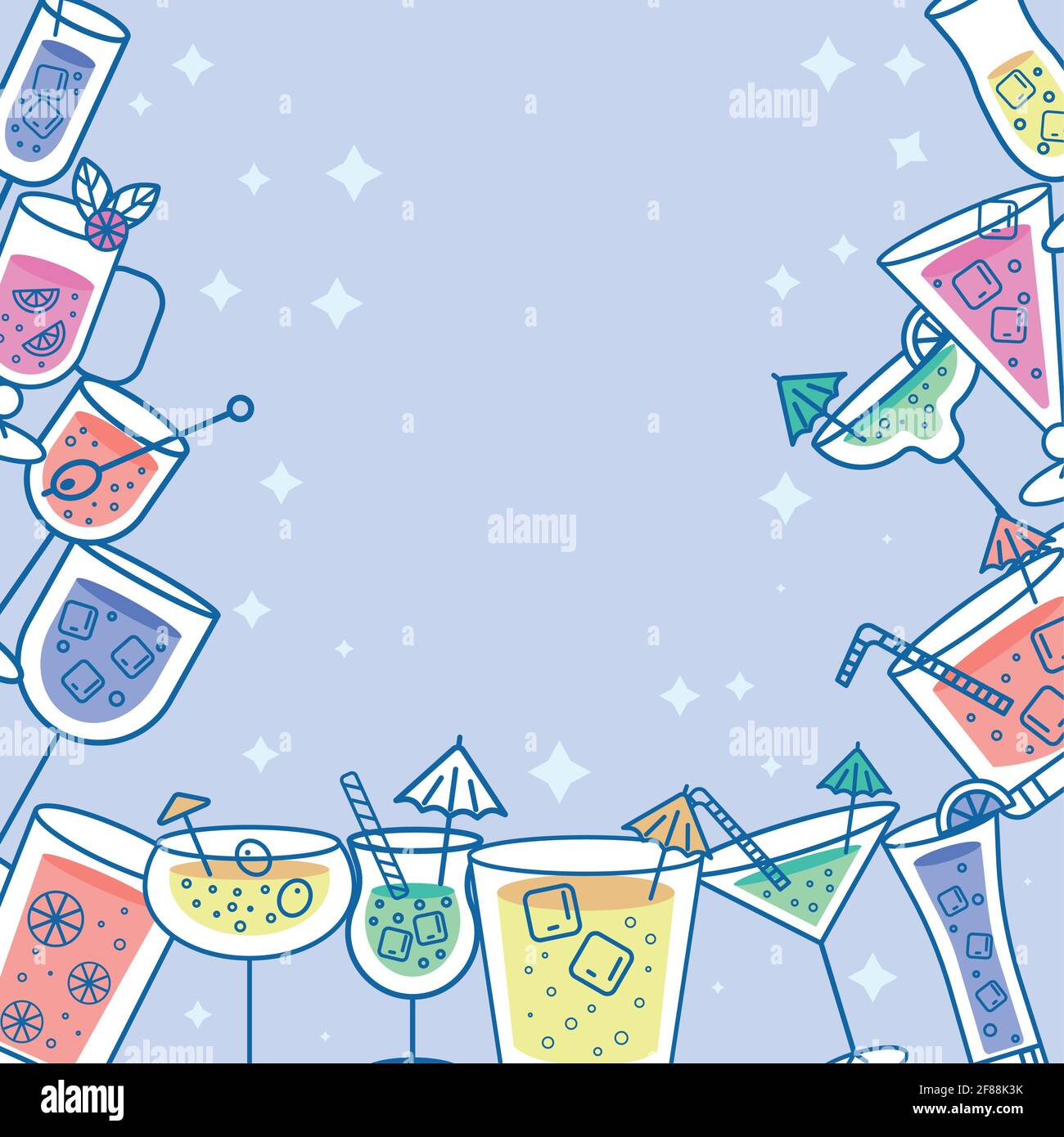 tropical drinks frame Stock Vector Image & Art - Alamy