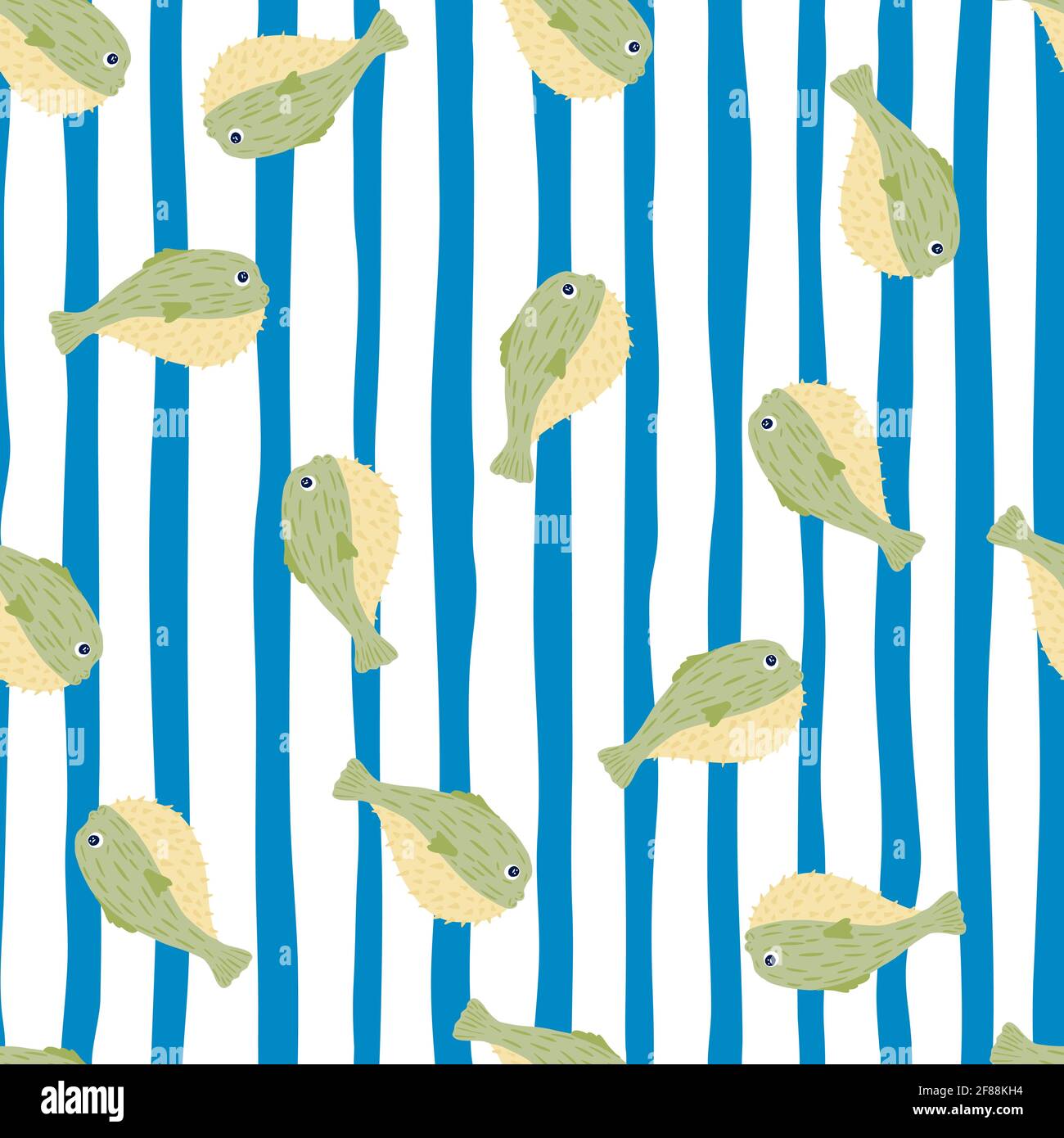 Pufferfish pattern Stock Vector Images - Alamy