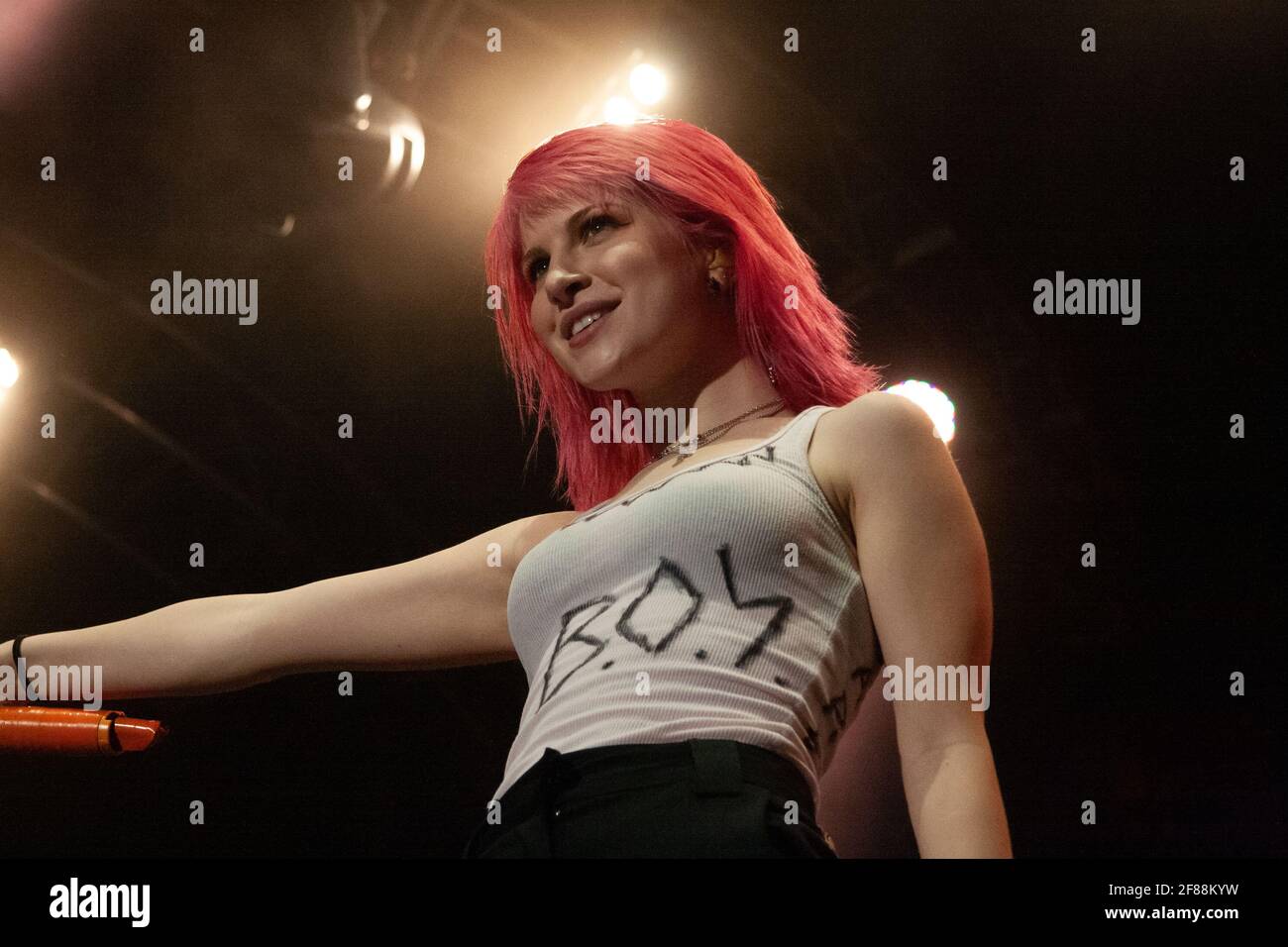 Paramore and Hayley Williams seen in concert at the LG Arena Birmingham ...