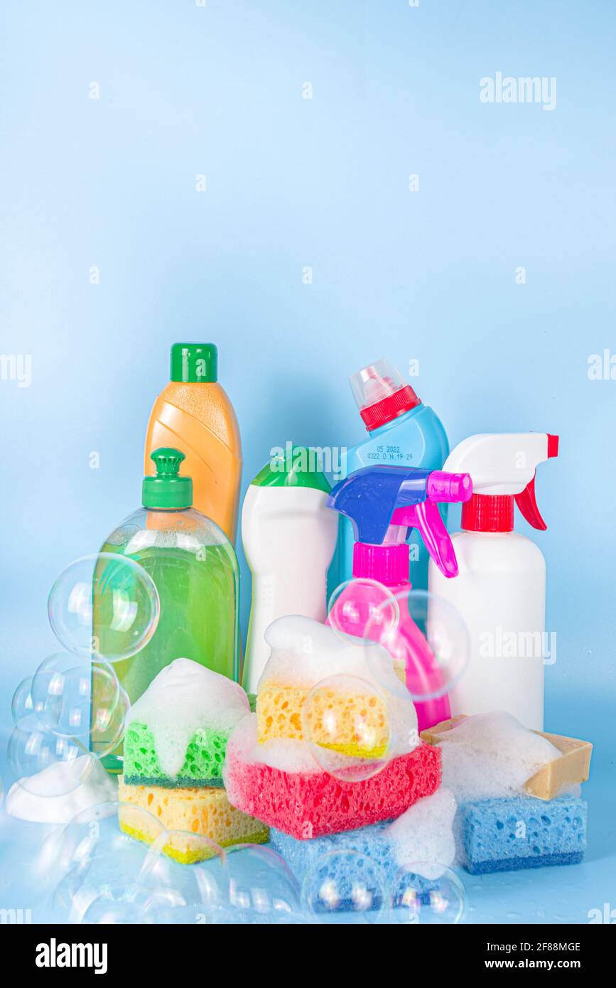 Various cleaning items hi-res stock photography and images - Alamy