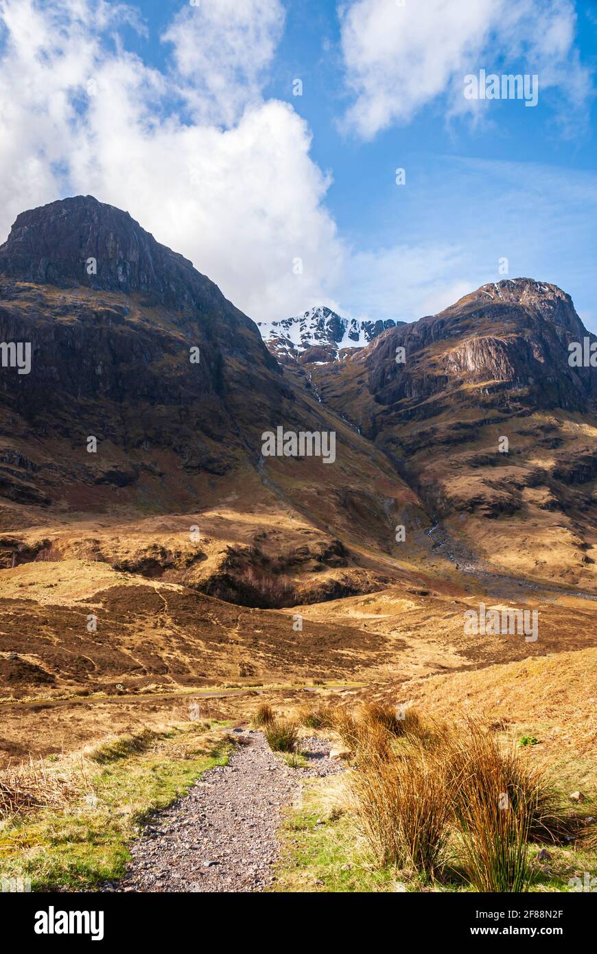 A sunny, spring 3 shot HDR image of two of the three sisters in Glen ...