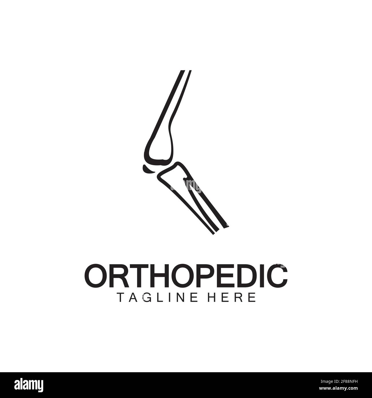 Orthopedic Health Bone Logo vector illustration Design template,Knee ...