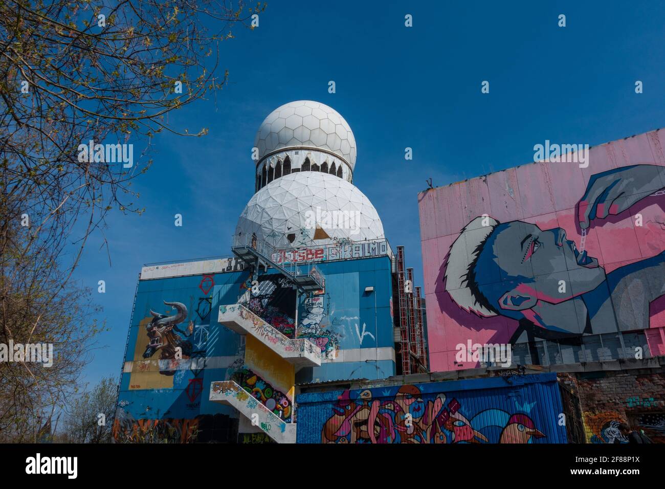 Former Cold War NSA listening station on top of Teufelsberg in Berlin ...