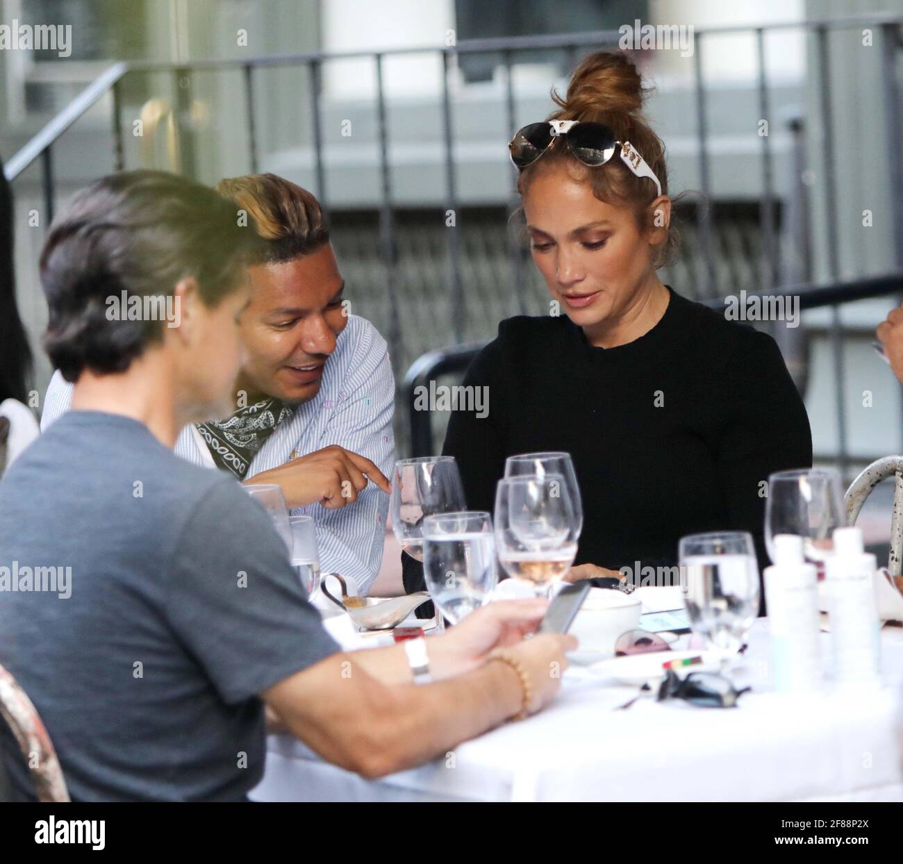 New York - NY - 20200913 - Jennifer Lopez pictured having a laugh with ...