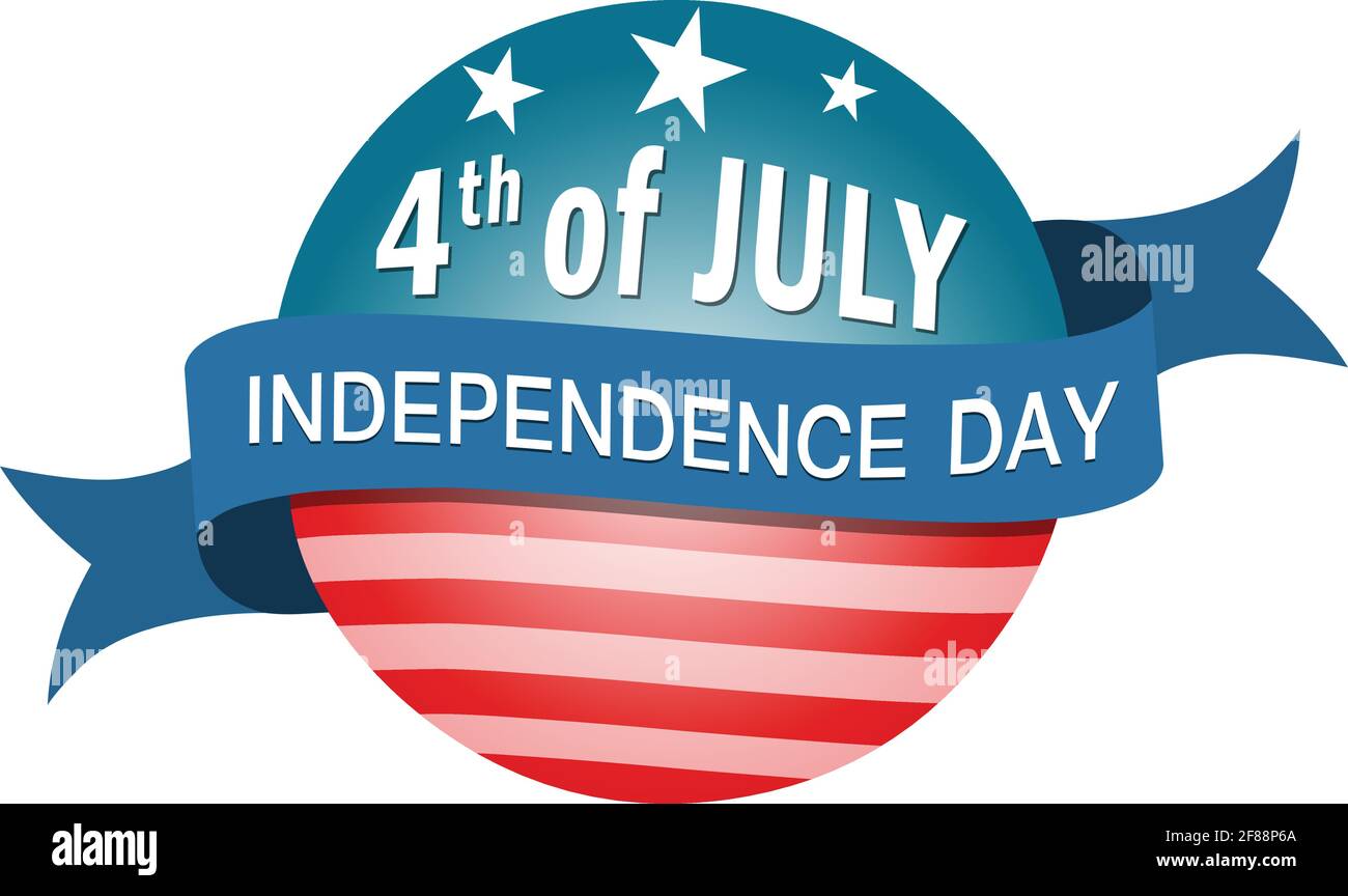 4th of July American day Poster-Patriotic background vector isolated on ...