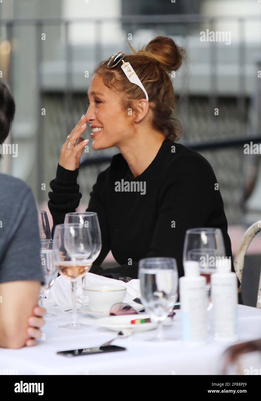 New York - NY - 20200913 - Jennifer Lopez pictured having a laugh with ...