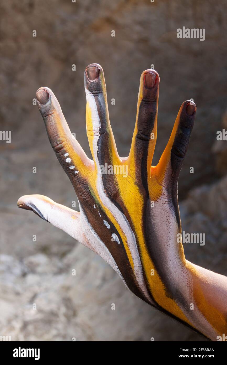 Hand tattoo example hi-res stock photography and images - Alamy