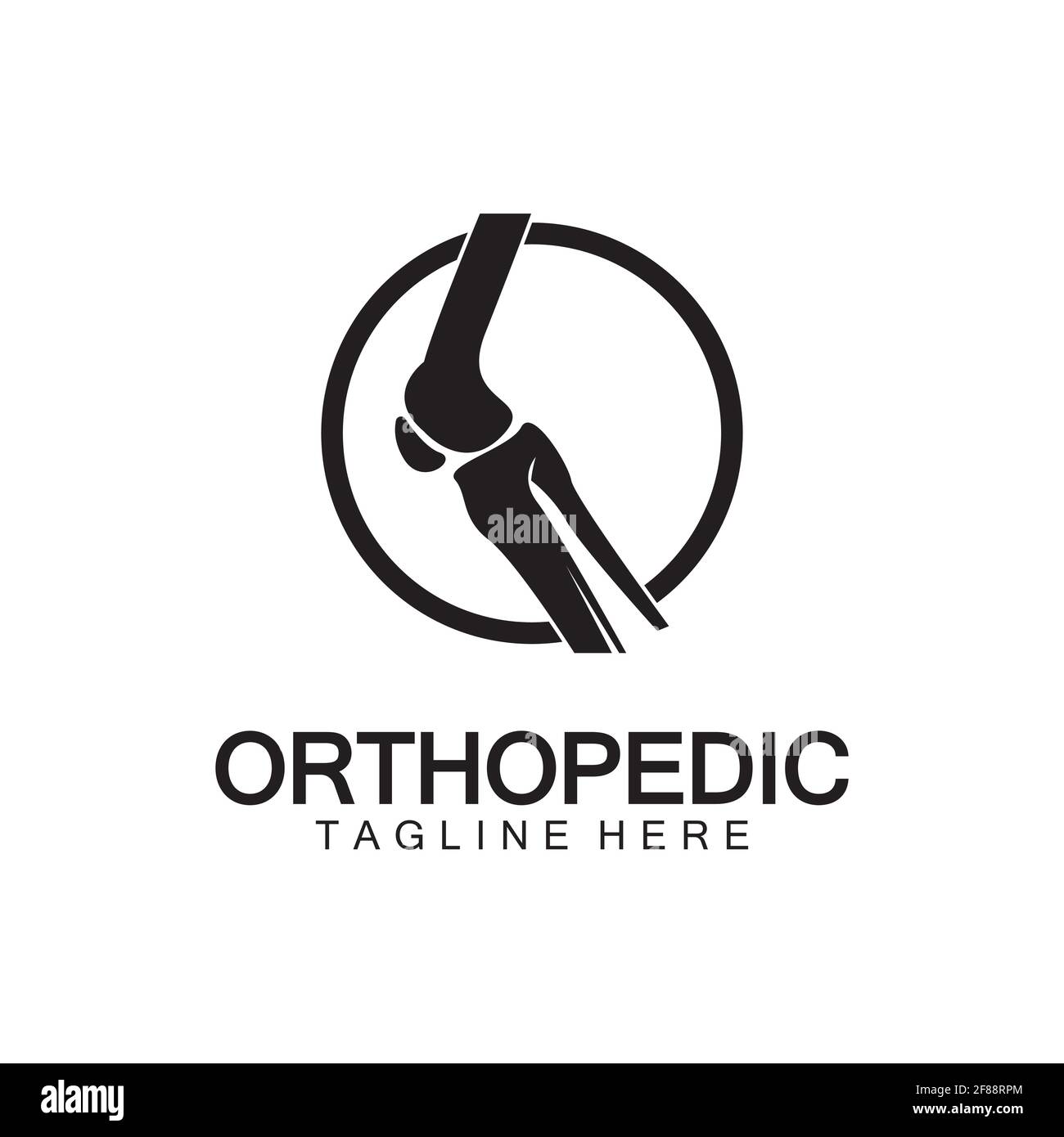 Orthopedic Health Bone Logo vector illustration Design template,Knee ...