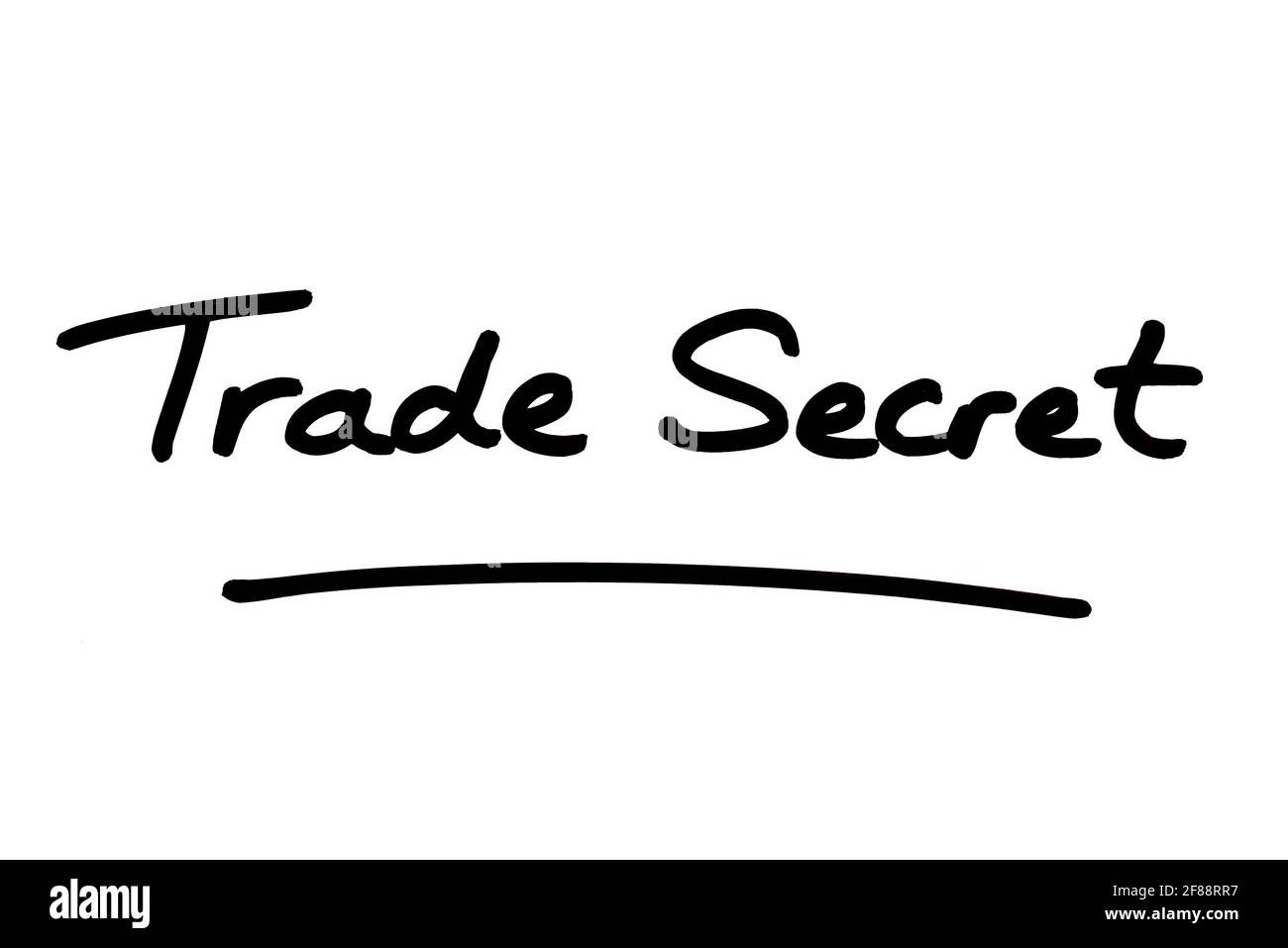 Trade Secret, handwritten on a white background Stock Photo - Alamy