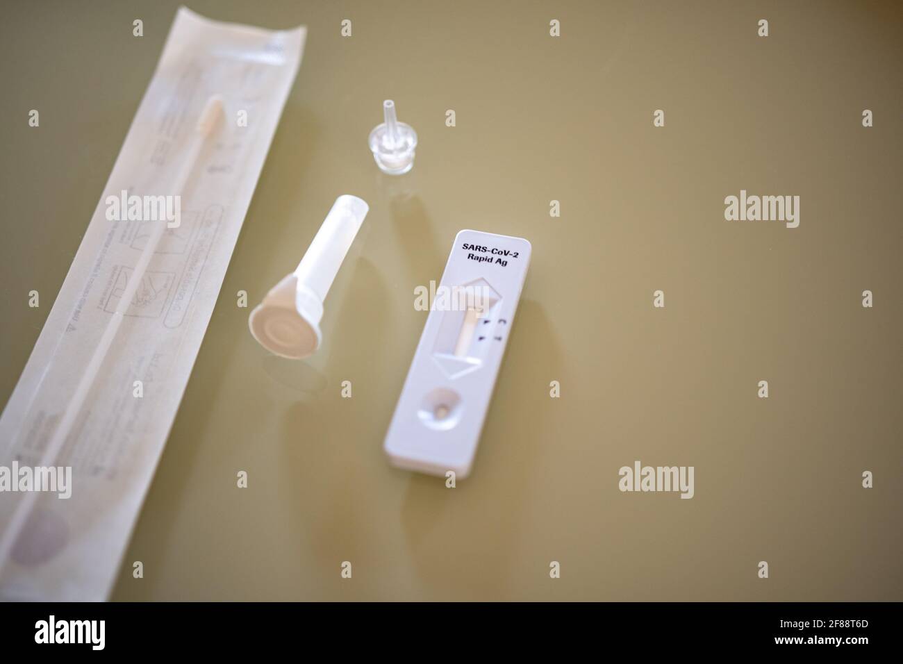 rapid self test device for COVID-19 Stock Photo - Alamy