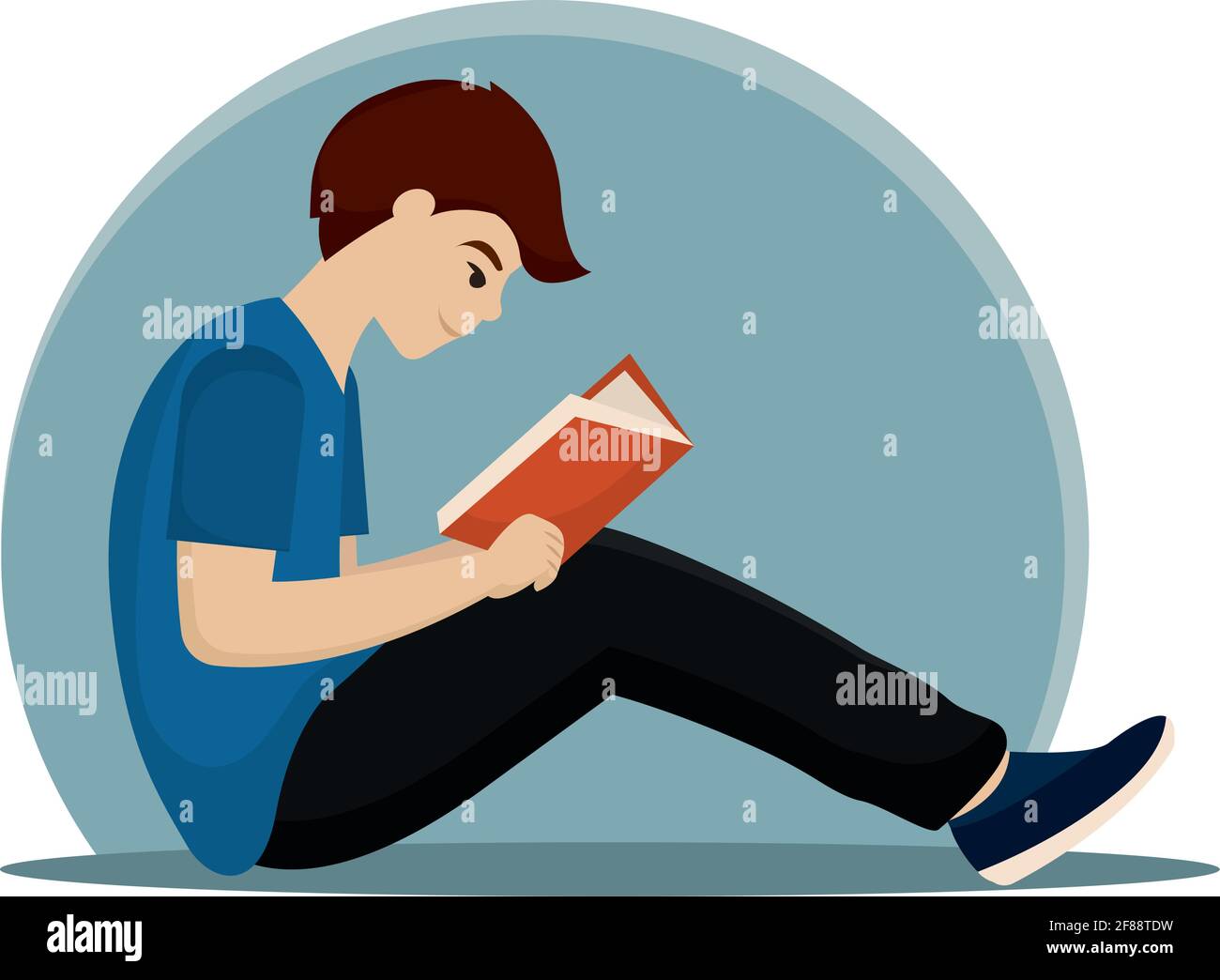 Man reading a book. Hobbies concept - Vector illustration Stock Vector ...