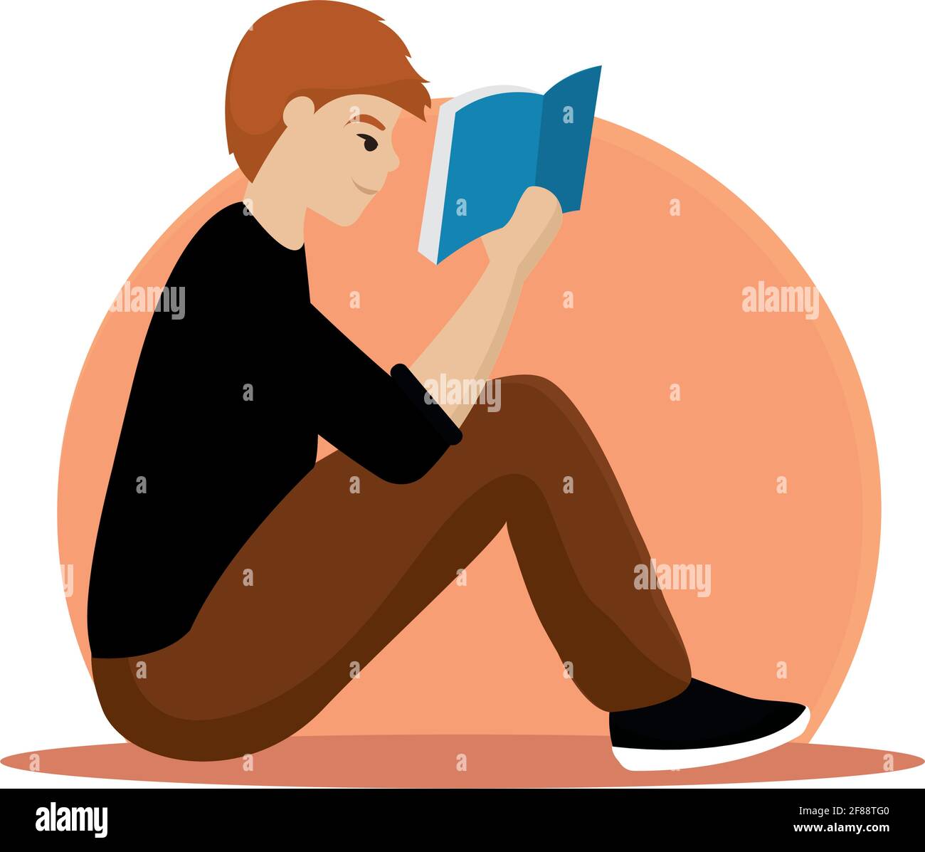 Man reading a book. Hobbies concept - Vector illustration Stock Vector ...