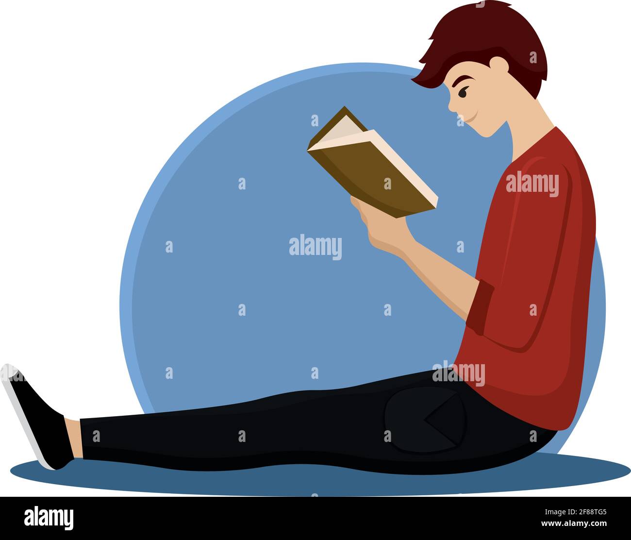 Man reading a book. Hobbies concept - Vector illustration Stock Vector ...