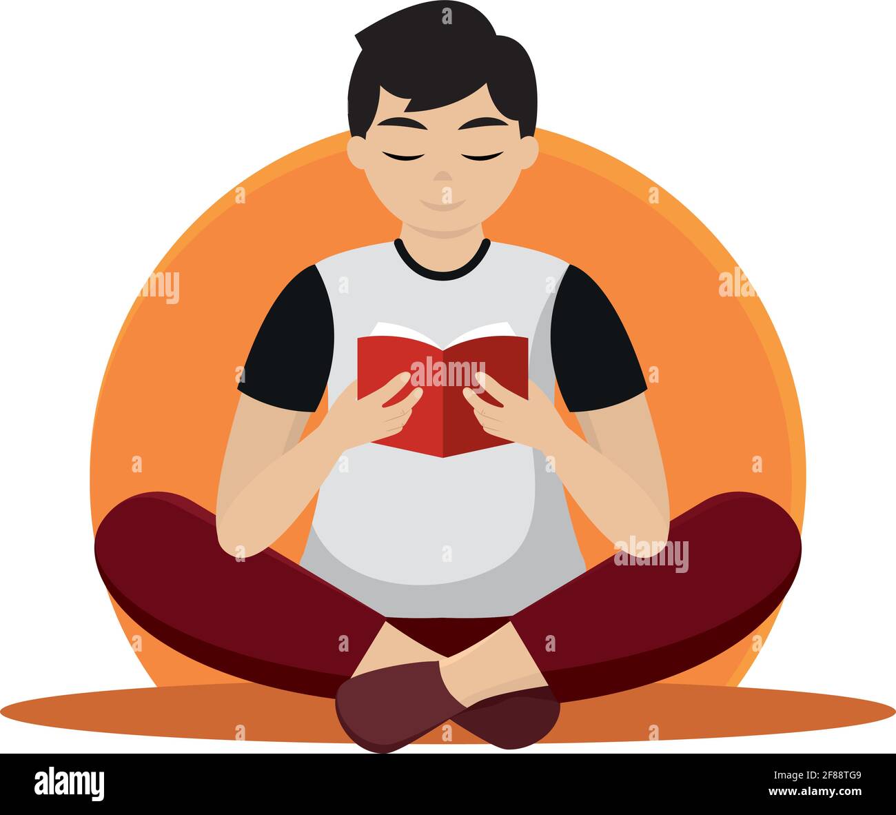 Man reading a book. Hobbies concept - Vector illustration Stock Vector ...