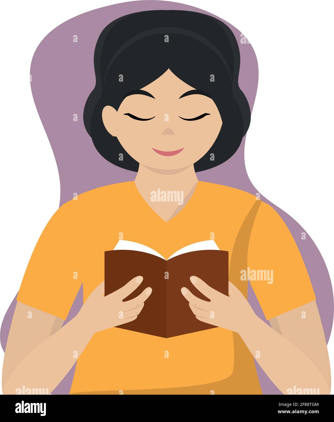 Woman reading a book. Hobbies concept - Vector illustration Stock ...