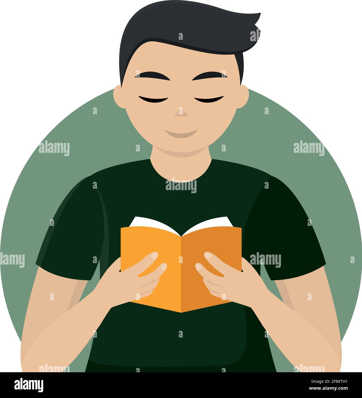 Man reading a book. Hobbies concept - Vector illustration Stock Vector ...