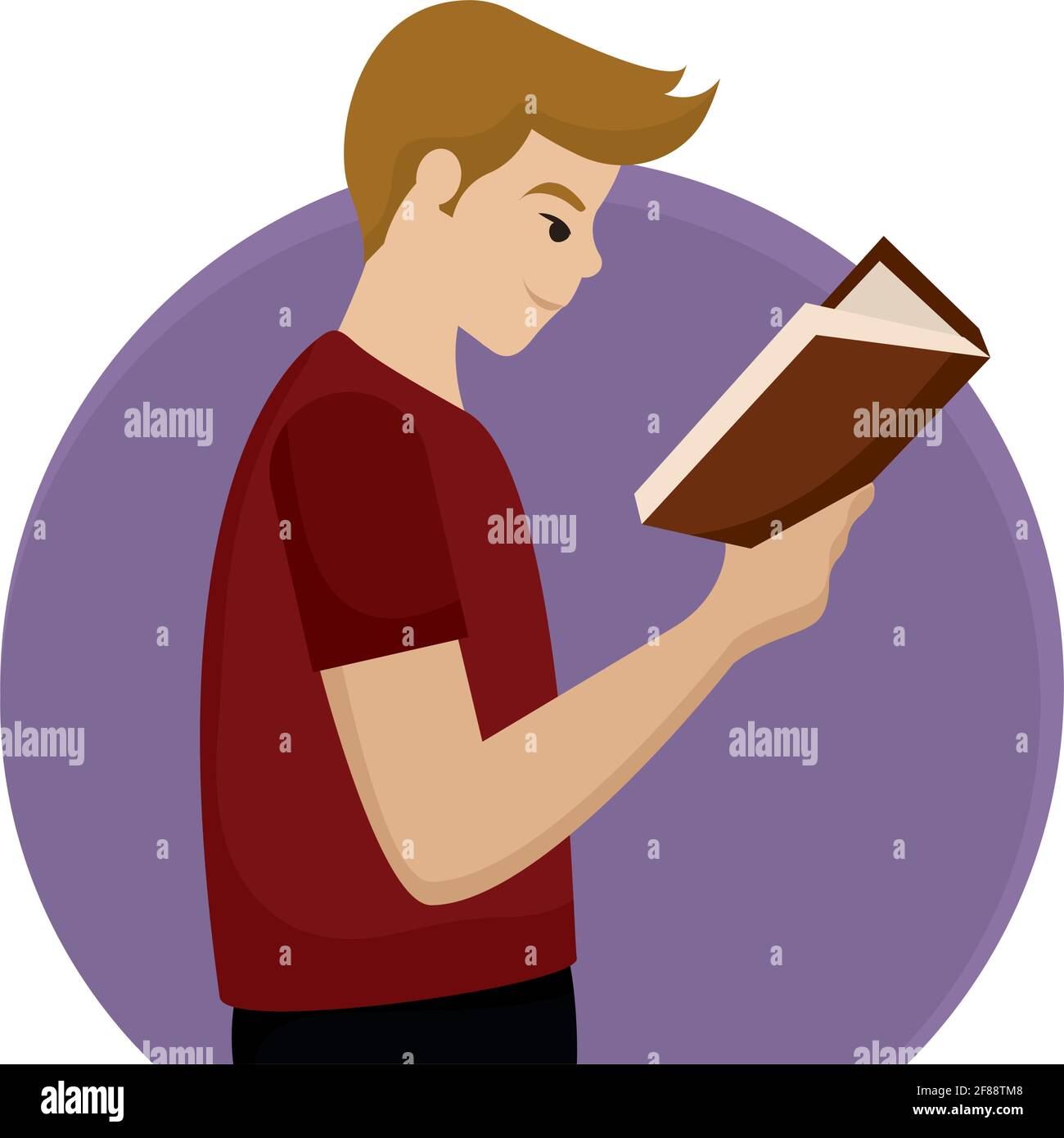 Man reading a book. Hobbies concept - Vector illustration Stock Vector ...