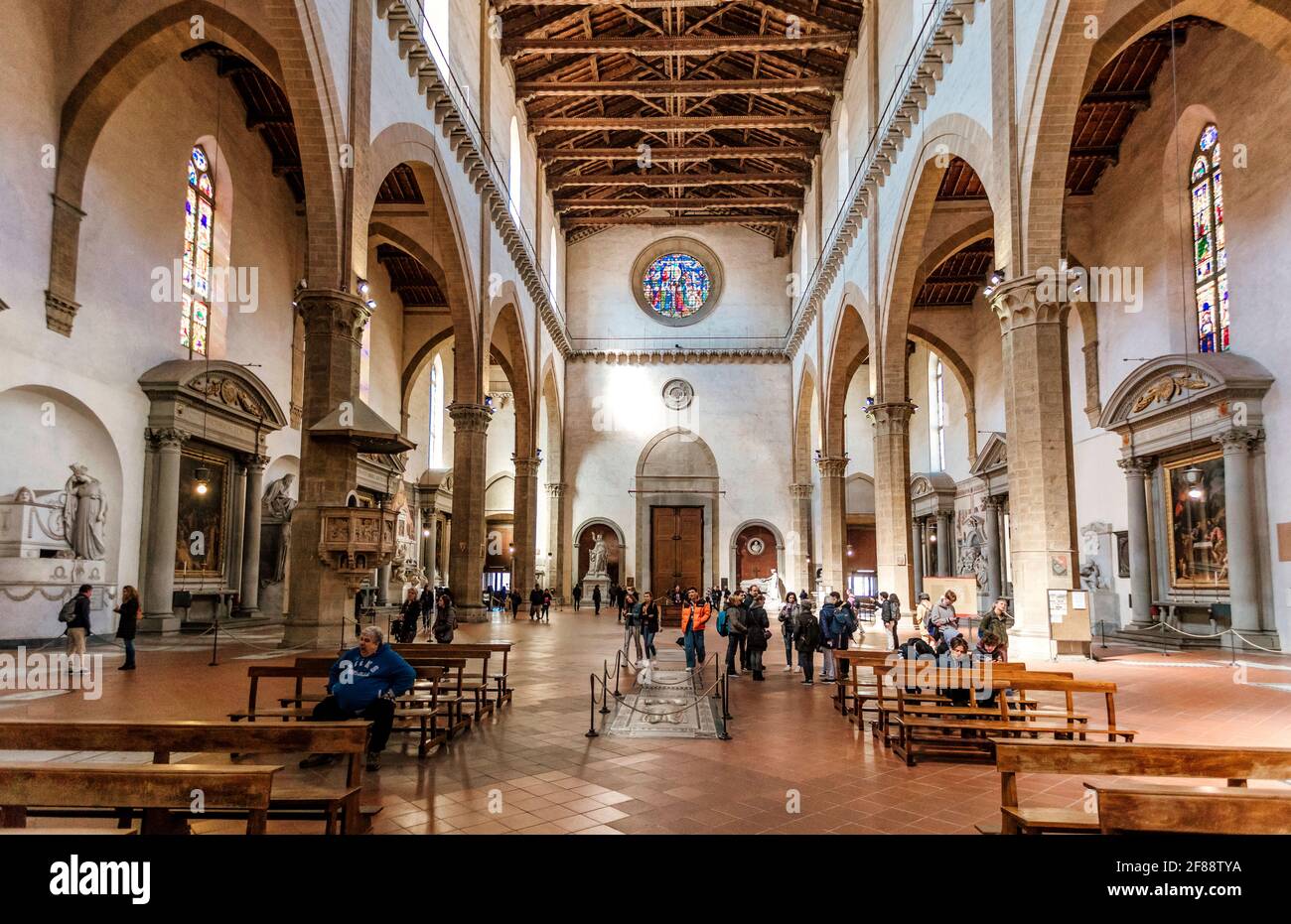 Santa Maria Novella, interior,Florence Stock Photo - Alamy