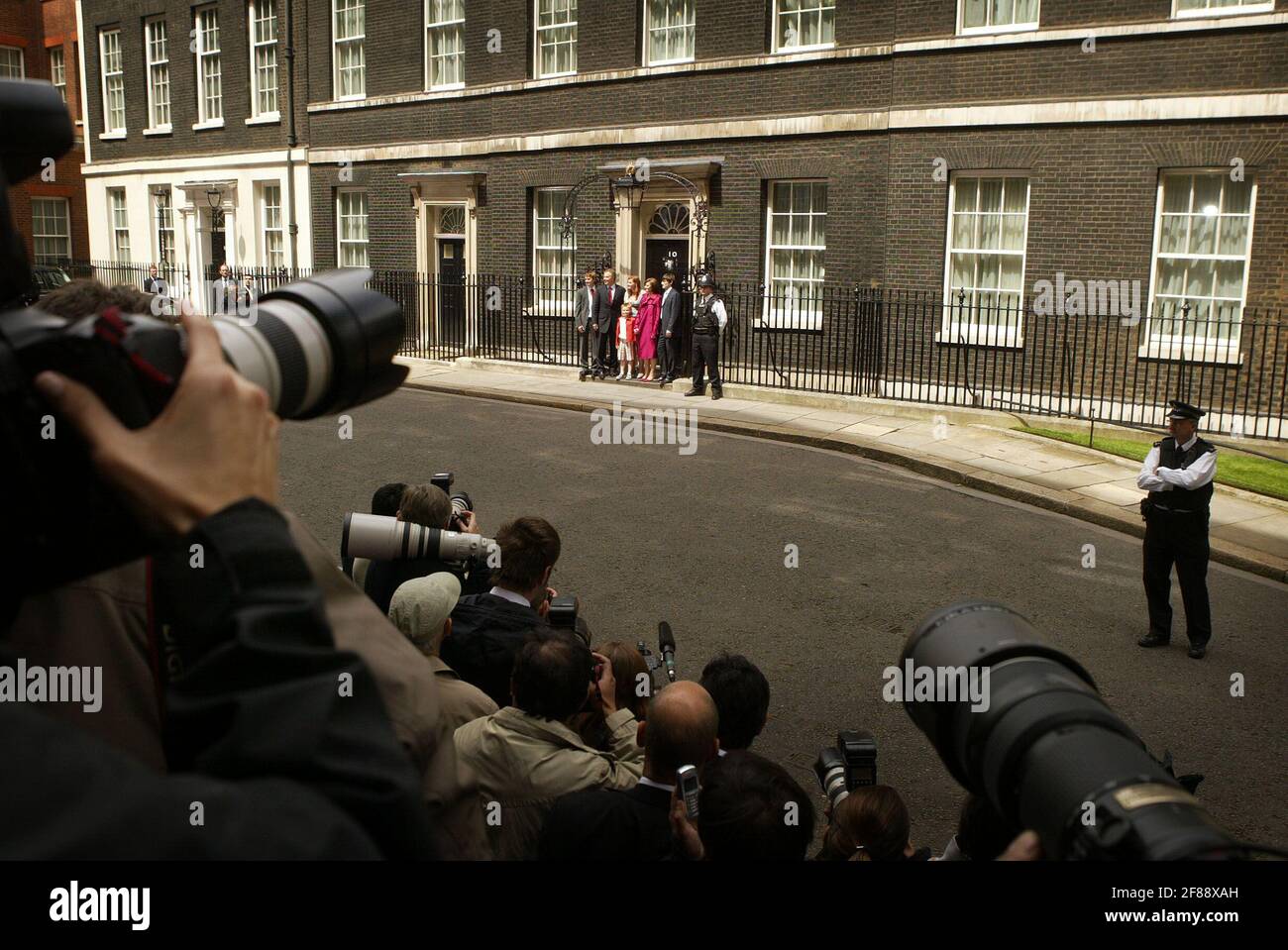 The Blair Family on their last day leaving Downing street. pic David ...