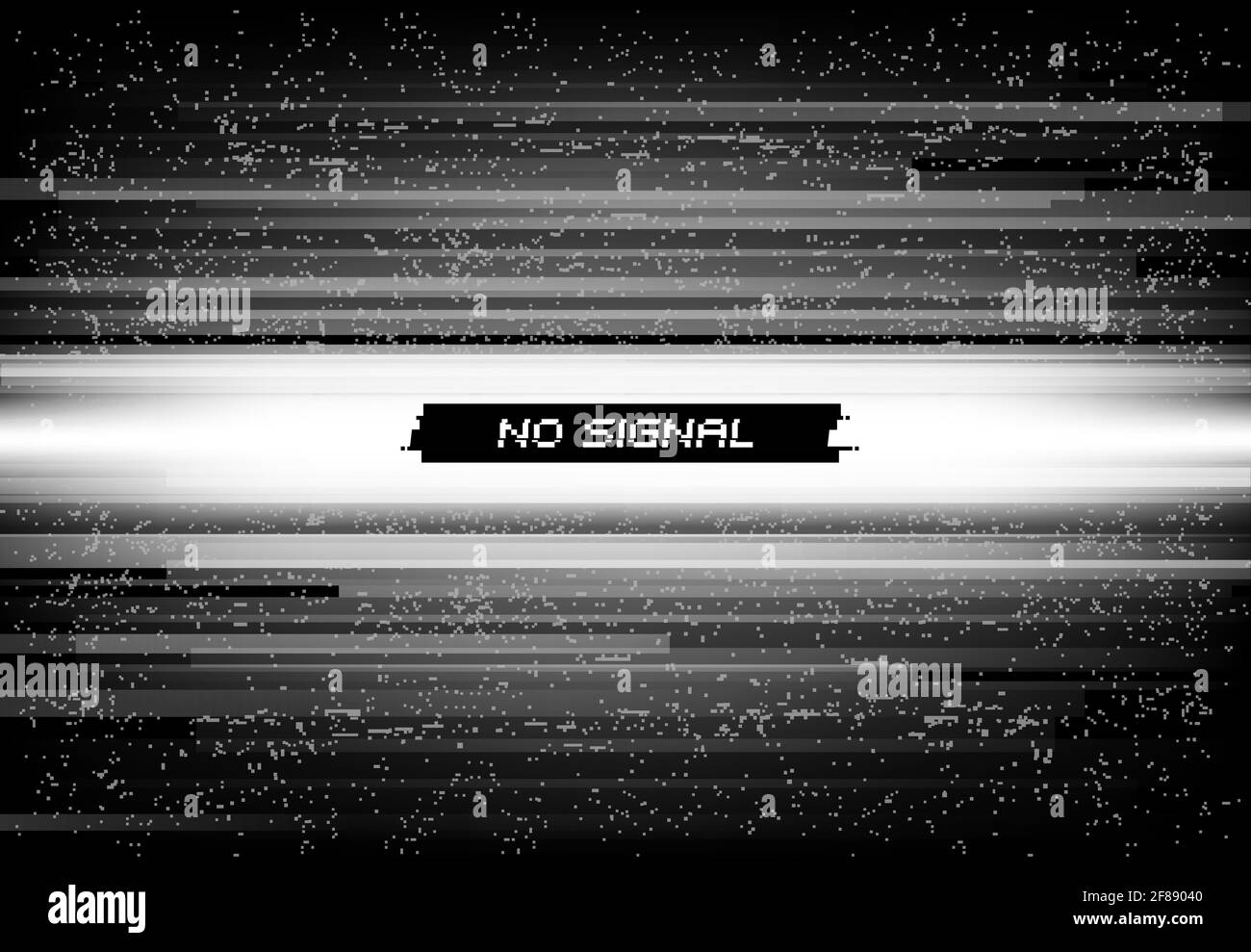 No signal on screen background, glitch mosaic digital noise. Video ...